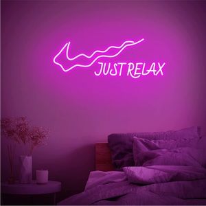 Urban Outfitters | Wall Decor | Nike Just Relax Pink Neon Sign Retro 9s ...